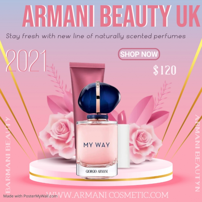 Copy of Pink new cosmetic line products flyer design | PosterMyWall