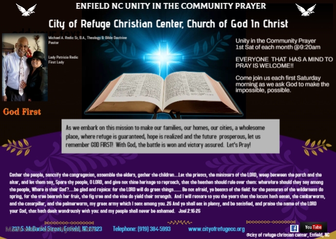 City of Refuge Christian Center, Church of God In Christ | PosterMyWall