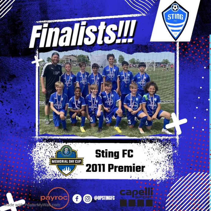 Sting FC 2011 premier Memorial Day Cup Finalists | PosterMyWall