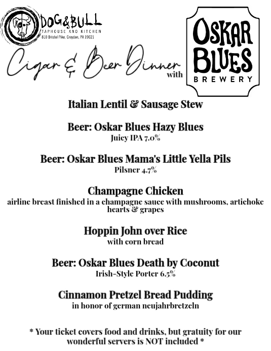 CIGAR DINNER MENU | PosterMyWall