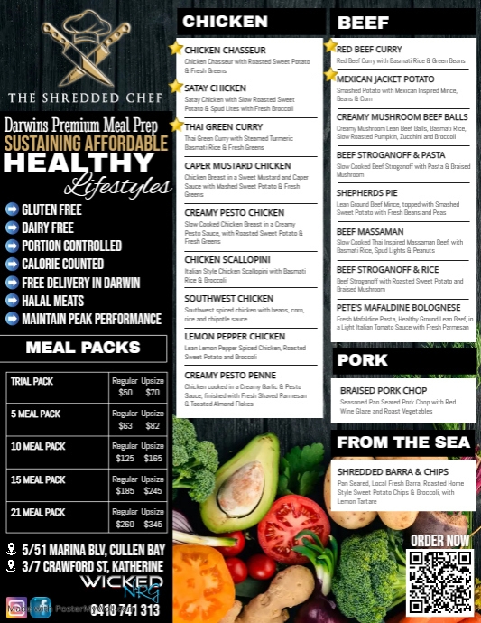 Copy of 12 DEC 2022 - Shred Menu (6) | PosterMyWall