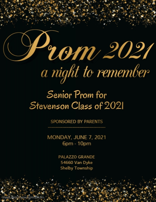 Glitter/Black Prom flyer | PosterMyWall