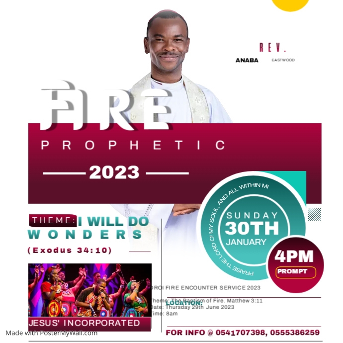 Prophetic Church Flyer Template | PosterMyWall