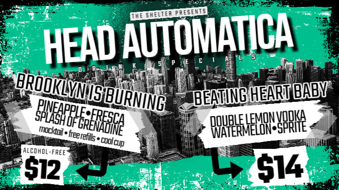 Copy of Head Automatica Drink Specials TV Sign 09.26.2023 | PosterMyWall