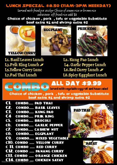 COMBO LUNCH | PosterMyWall