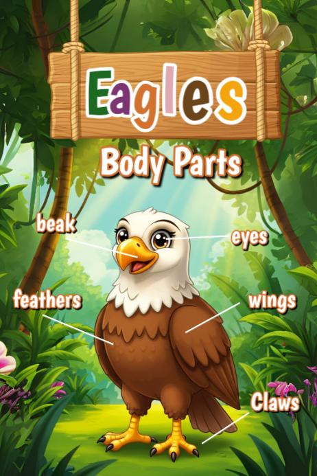 Eagle Body Parts Learning Poster Template | PosterMyWall