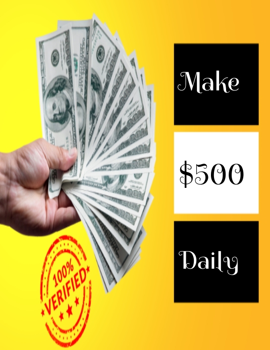 Earn dollars money referral program Template | PosterMyWall