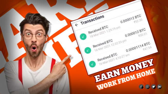 Earn Money Online Get Youtube thumbnail Template | PosterMyWall