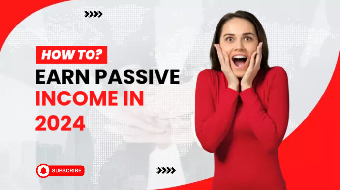earn passive income youtube thumbnail Template | PosterMyWall
