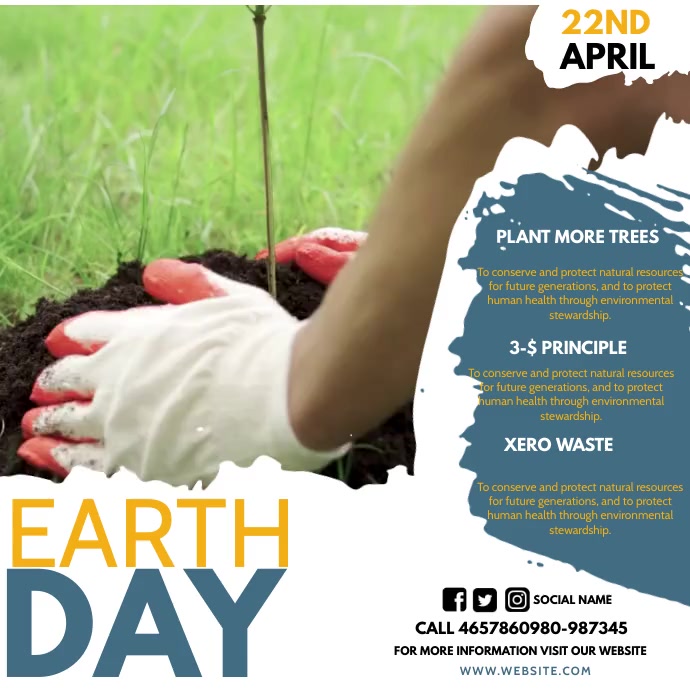 earth day, environmental, 22nd april Template | PosterMyWall
