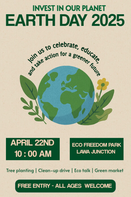 Earth day Template | PosterMyWall