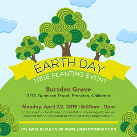 Go Green Earth Day Community Event Invite Template | PosterMyWall