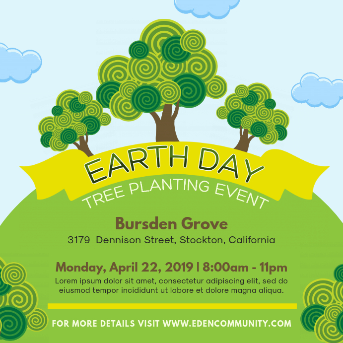 Earth Day event Illustrations Social Media Ad Templat | PosterMyWall