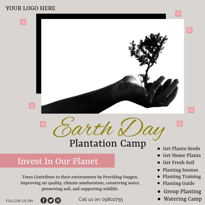 EARTH DAY INSTA TEMPLATE.E | PosterMyWall