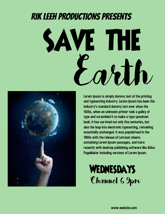 Earth Template | PosterMyWall