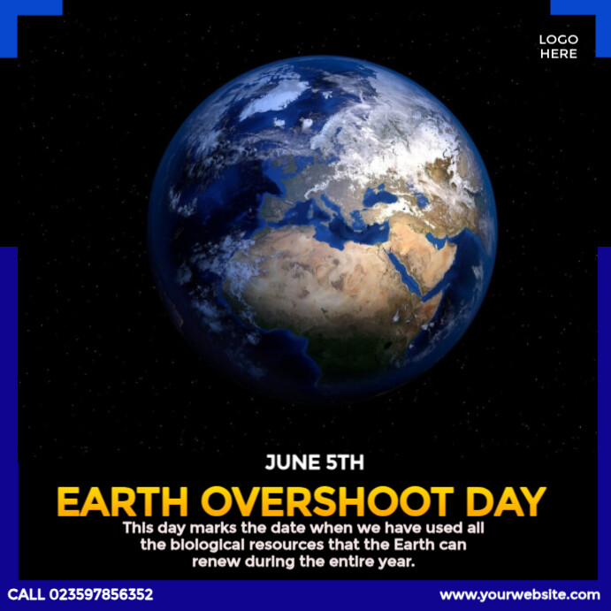 Copy of Earth Overshoot Day | PosterMyWall