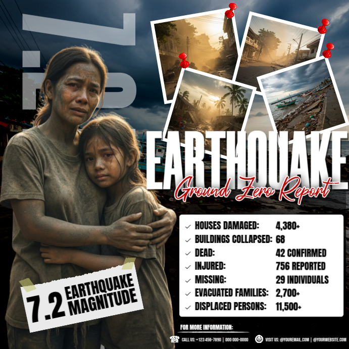 Plantilla de Earthquake Ground Zero Report Flyer | PosterMyWall