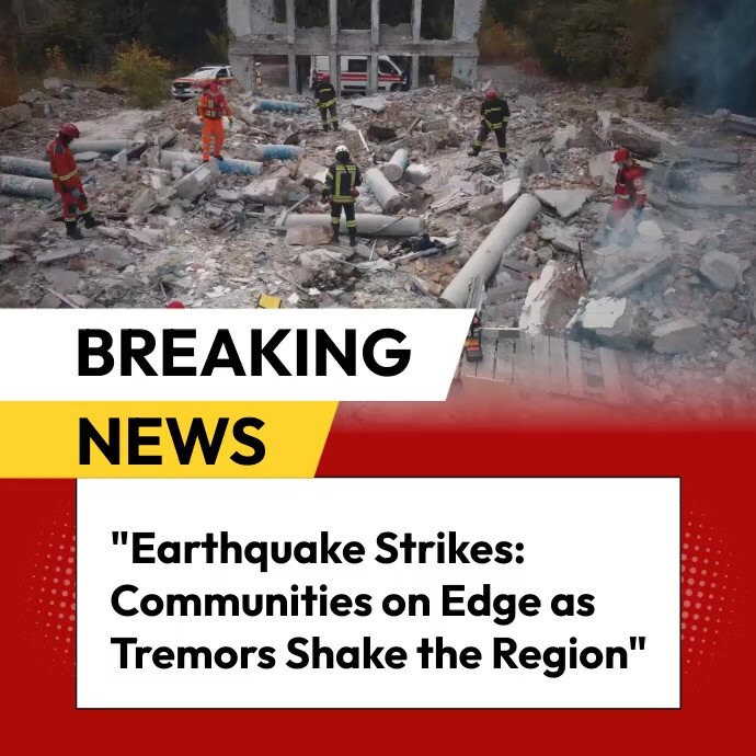 Copy of Earthquake News | PosterMyWall