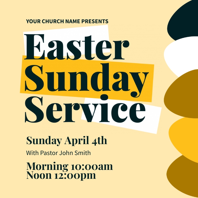 Easter, Church Sunday Service Post | PosterMyWall