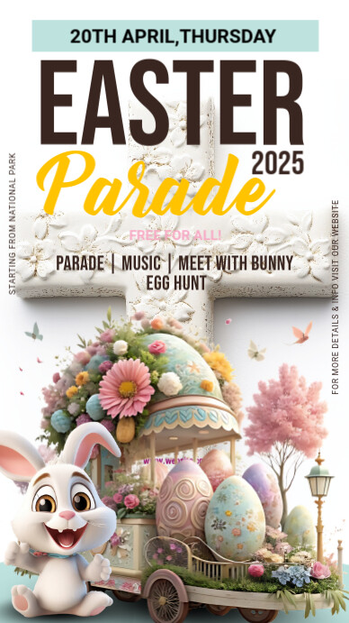 easter parade, event, spring, party, hello easter Template | PosterMyWall
