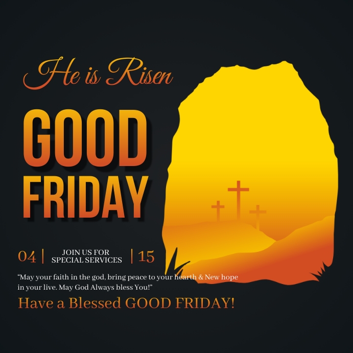 easter, event,good friday,church Template | PosterMyWall