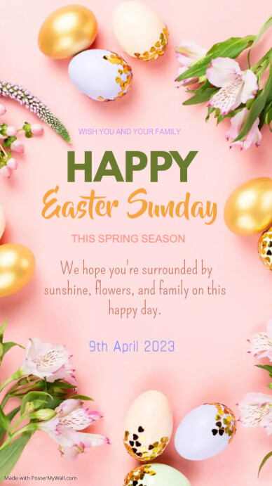 Easter, happy easter Instagram story. Template | PosterMyWall