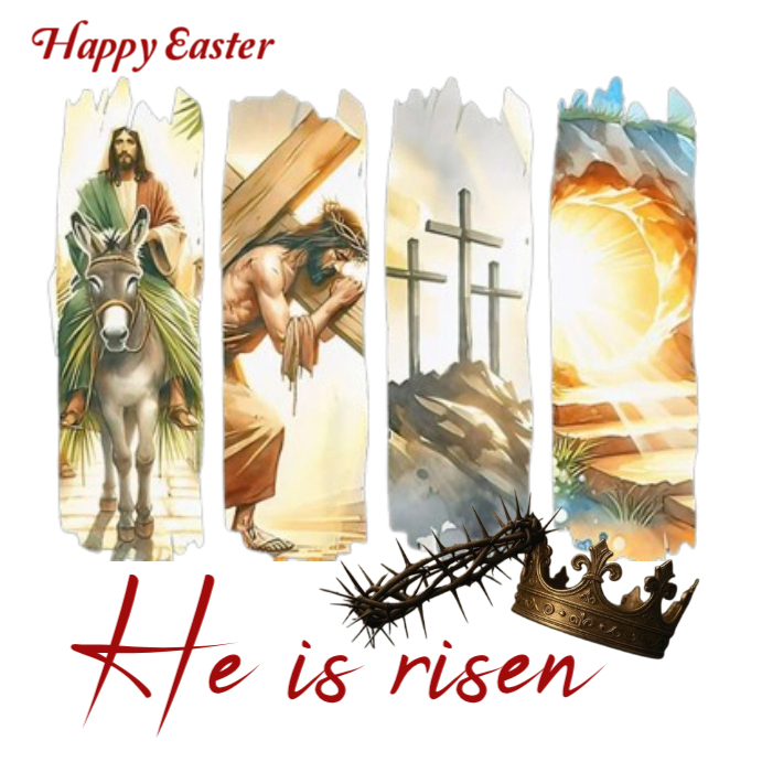 Easter, he is risen Template | PosterMyWall