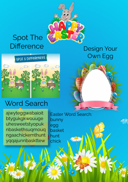 Easter Activity Sheet Template | PosterMyWall