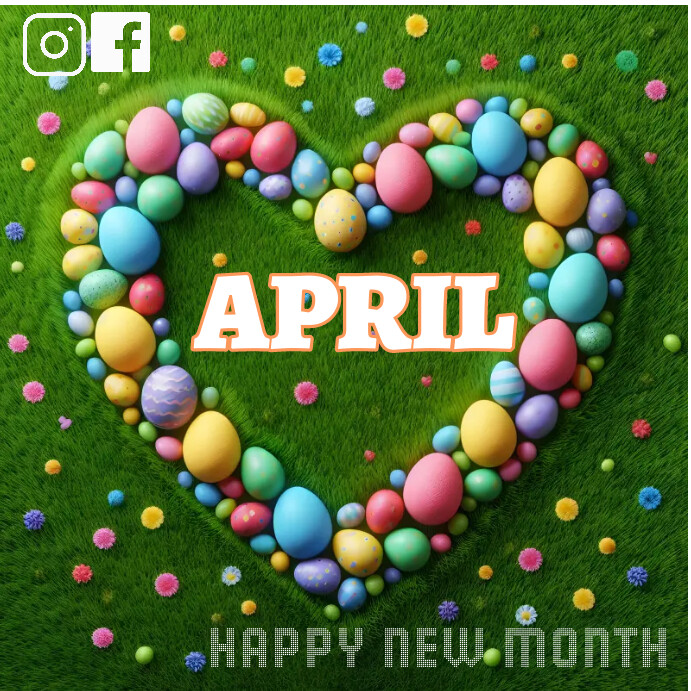 Easter background April greetings Template | PosterMyWall