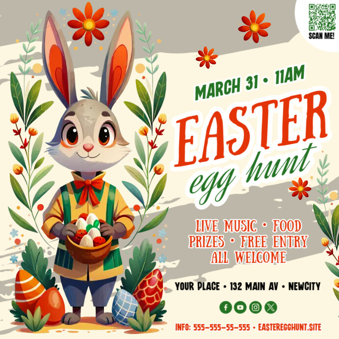 Easter Banner Templat | PosterMyWall