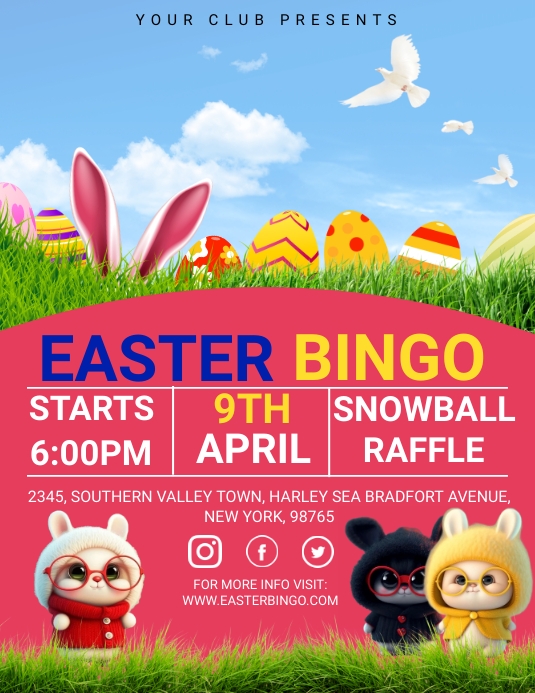 Easter Bingo Flyer Template | PosterMyWall