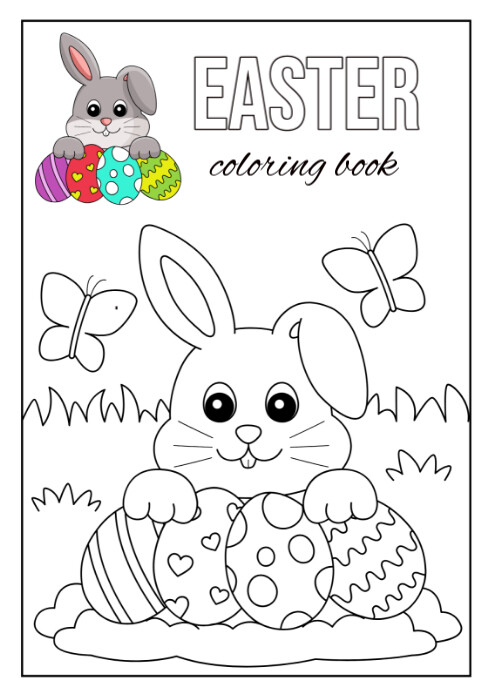Easter books colouring pages Template | PosterMyWall