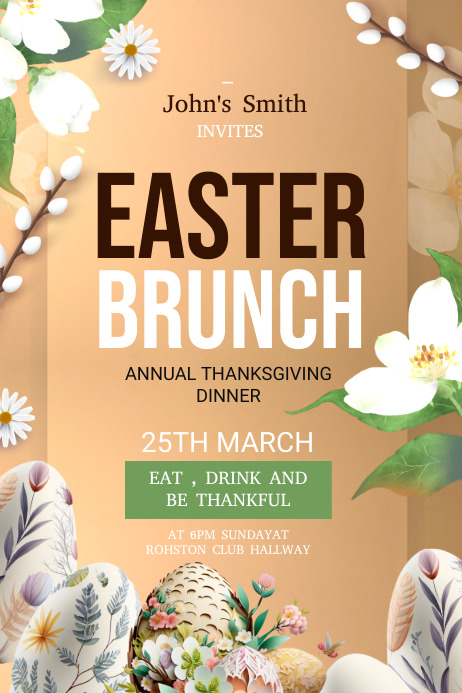 easter brunch Template | PosterMyWall