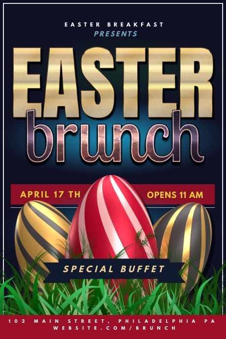 Easter Brunch Template | PosterMyWall