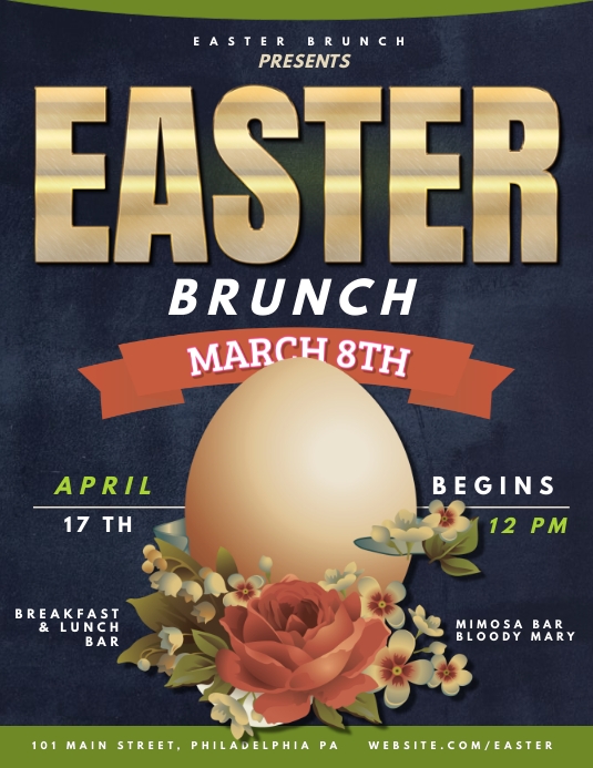 Easter Brunch Template | PosterMyWall