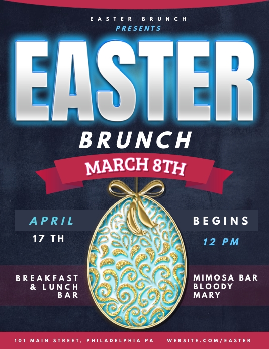 Easter Brunch Template | PosterMyWall