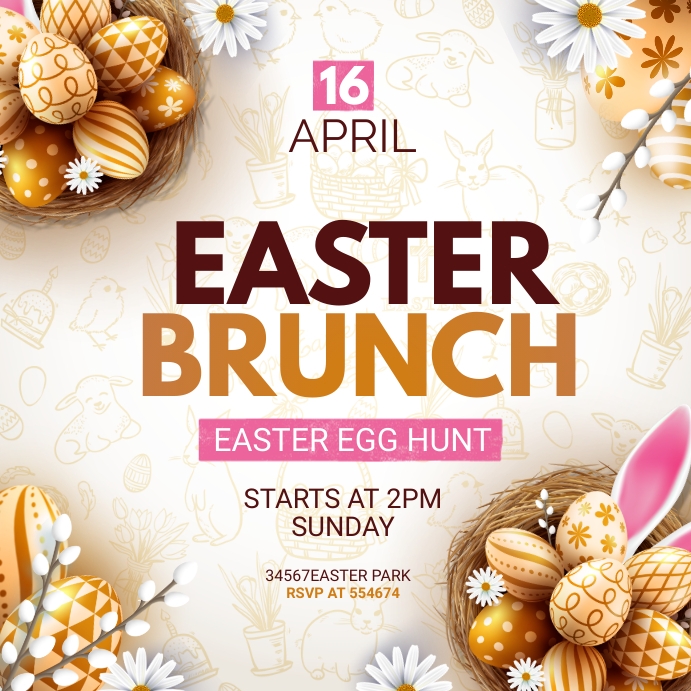 easter brunch Template | PosterMyWall
