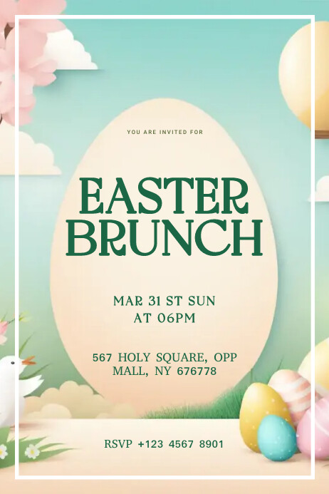 Easter Brunch Template | PosterMyWall