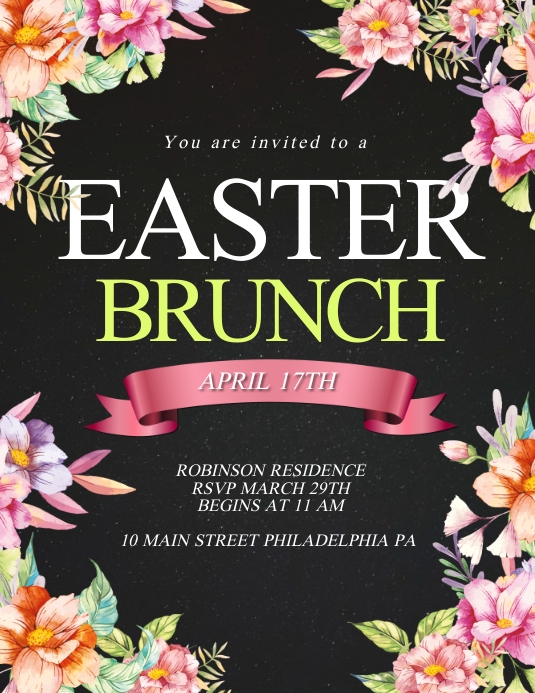Easter Brunch Template | PosterMyWall