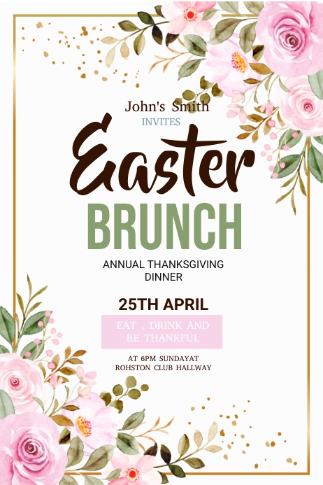 easter brunch Template | PosterMyWall