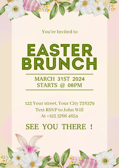 Easter Brunch Template | PosterMyWall