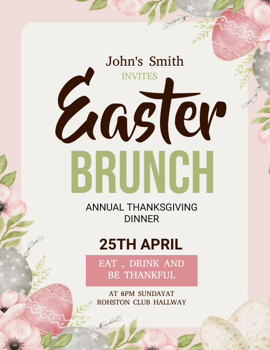 easter brunch Templat | PosterMyWall