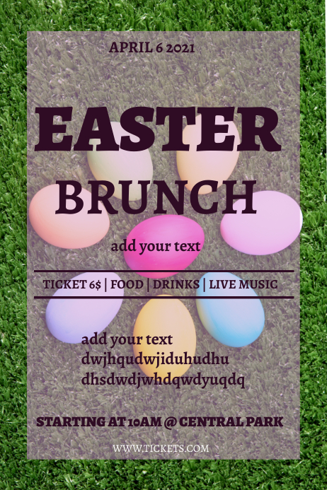 EASTER BRUNCH FLYER Template | PosterMyWall