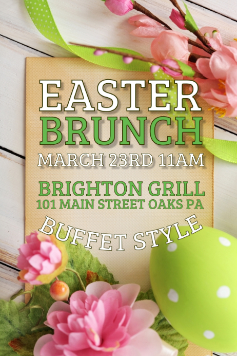 Easter Brunch Template | PosterMyWall