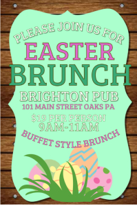 Easter Brunch Buffet Breakfast OsternFlyer Po Template | PosterMyWall