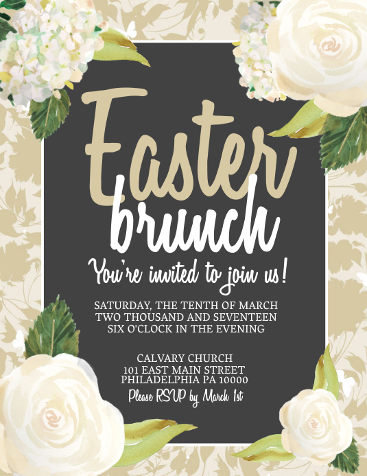 Easter Brunch Template | PosterMyWall