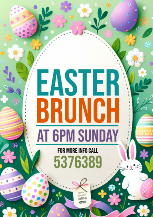 Plantilla de Easter Brunch Flyer Template | PosterMyWall