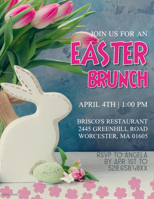 Easter Brunch Invitation Flyer Template | PosterMyWall