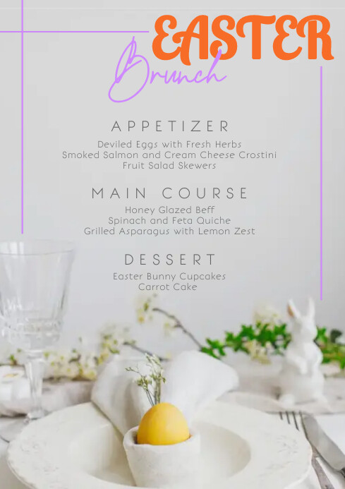 Plantilla de Easter Brunch menu ads | PosterMyWall