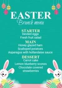 Easter Brunch Menu Template | PosterMyWall